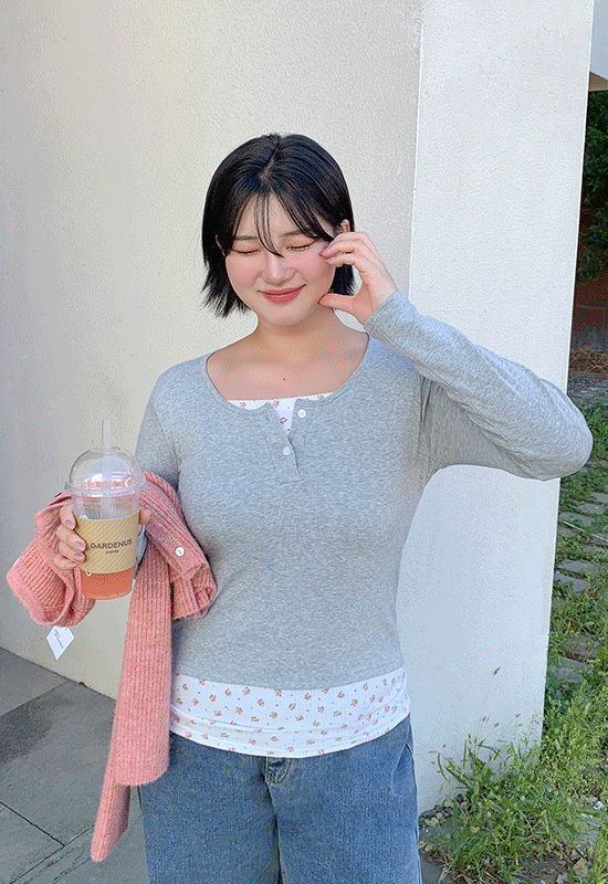 리치무드 르망 플라워 레이어드 t (2color)