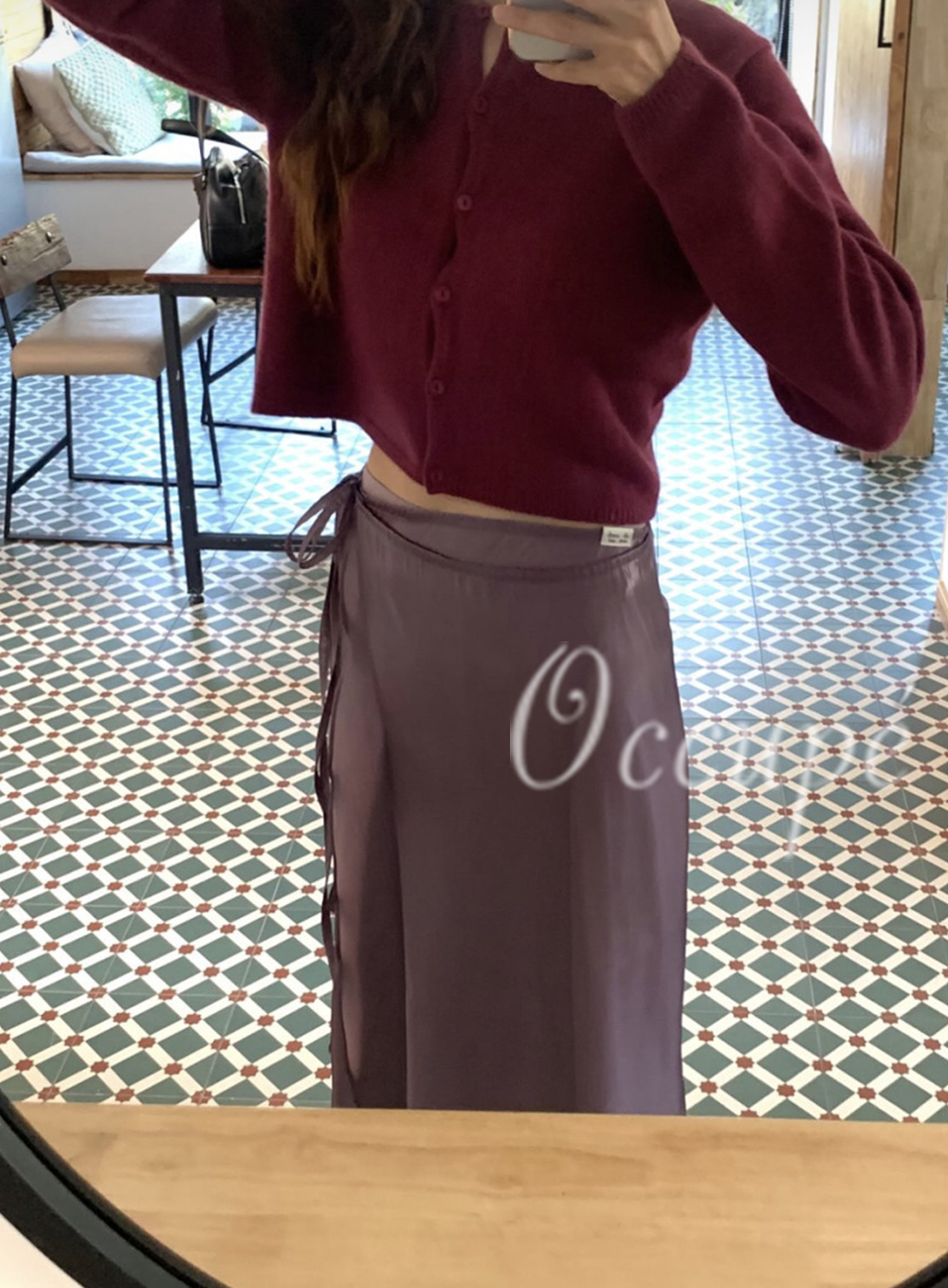 오큐페 [당일발송]드온도 오간자 랩 스커트 (2col) deondo 레이어드스커트