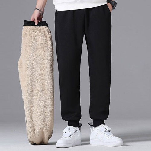 드레시백 코리나 블랙 특양모 융털 기모 겨울 퍼 안감 남녀공용 빅사이즈 커플 방한 바지 스웻 조거 팬츠 트레이닝 츄리닝 밴딩 슬랙스 긴바지 낚시 캠핑 깔깔이 작업복