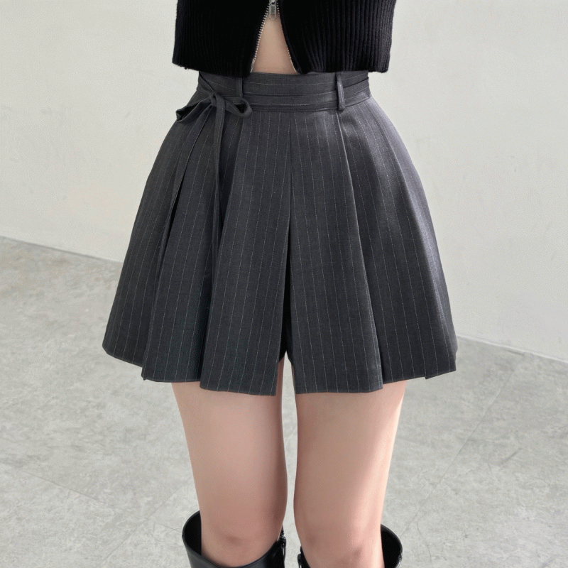 도은클로젯 자체제작 벨트set 크레페 스트라이프 핀턱 스커트 치마바지핀턱스커트핀턱미니스커트겨울스커트스트라이프스커트정장스커트핀턱플리츠스커트벨트스커트