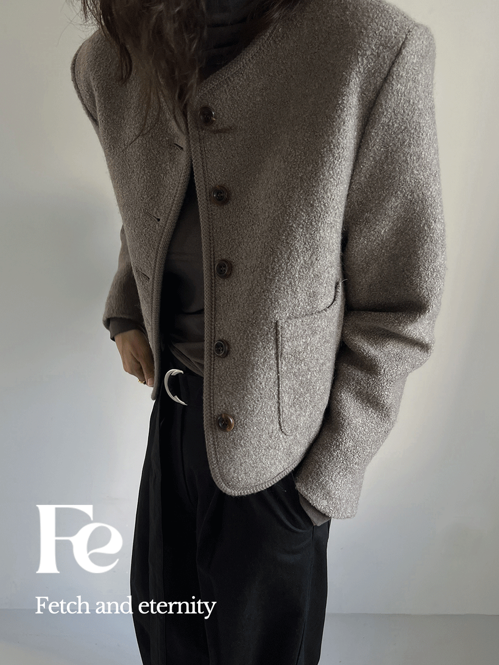 페미니크 [Fe]Wool Tweed Cardigan Jacket