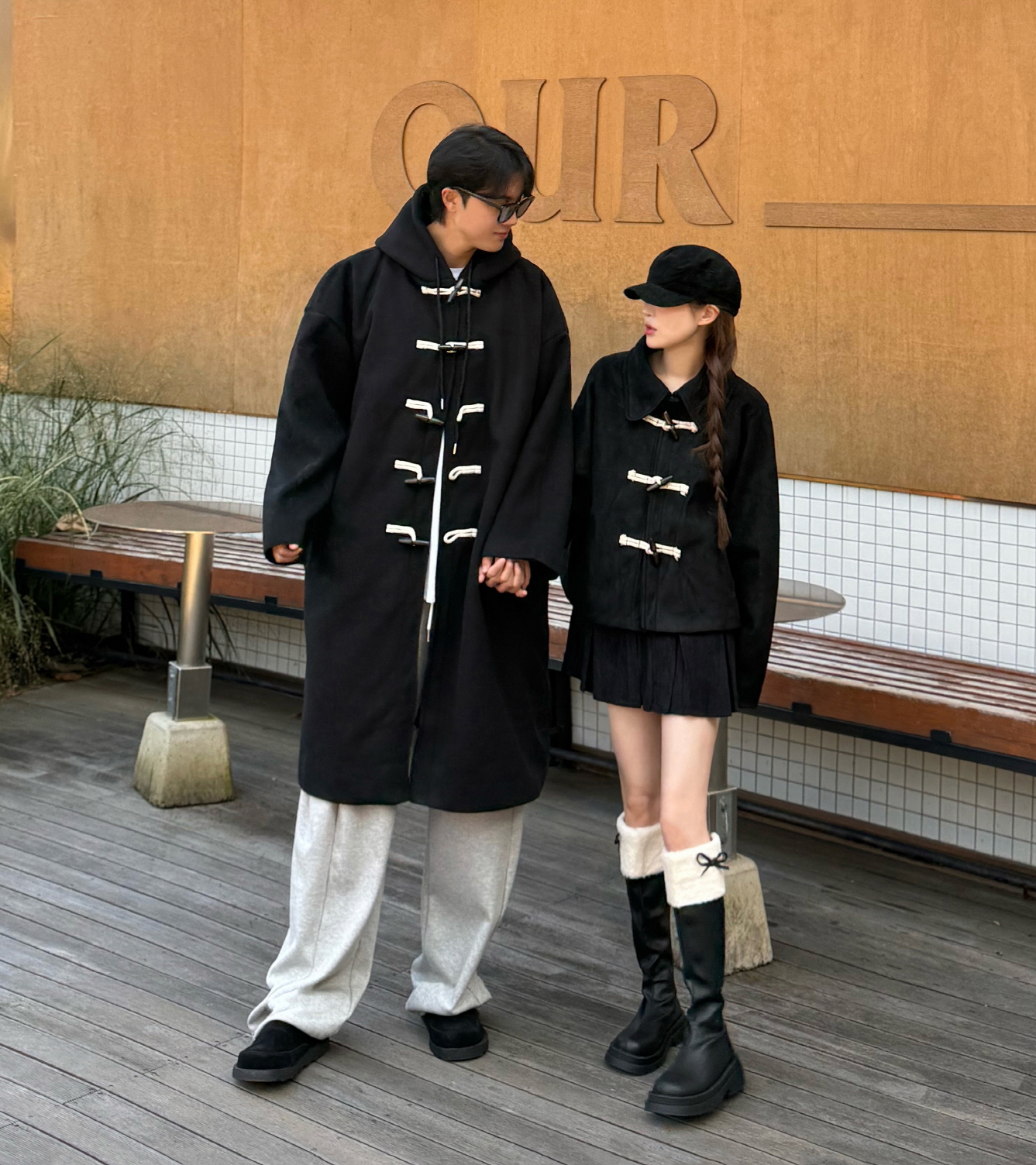 엄라이브 초특가 숏and롱기장선택 세무 겨울 떡볶이 코트 남녀공용 롱코트 커플룩 시밀러룩 데이트룩 숏패딩 더블코트 후드 숏떡볶이 오버핏 빅사이즈 후드코트 아우터 잠바 자켓