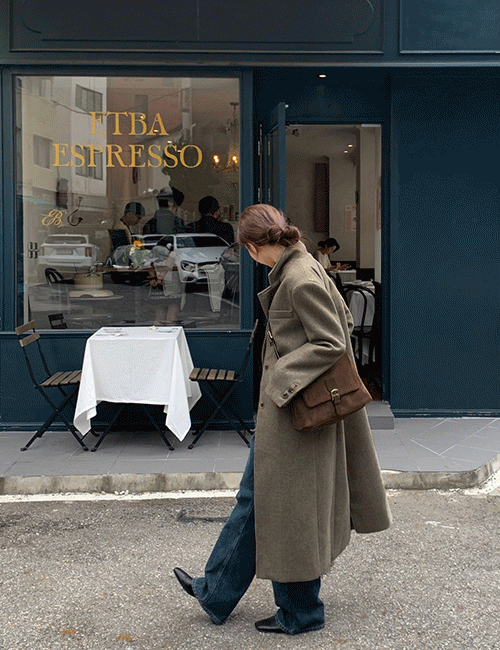 라이크유 피어스 울 롱 코트 (CT) - 2color