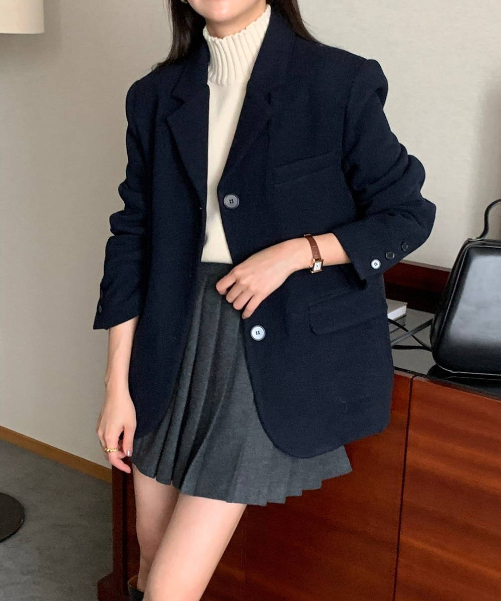 버나뎃 플러터 시즌 울 자켓 (2col) flutter