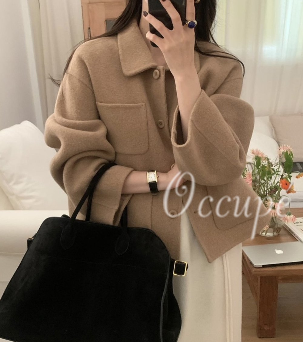 오큐페 컴히얼 보엔 숏 핸드메이드 코트 (3col) comehere