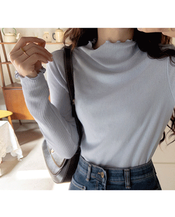 리린 여리한 물결 포인트 폴라티[size:F(55~66)]