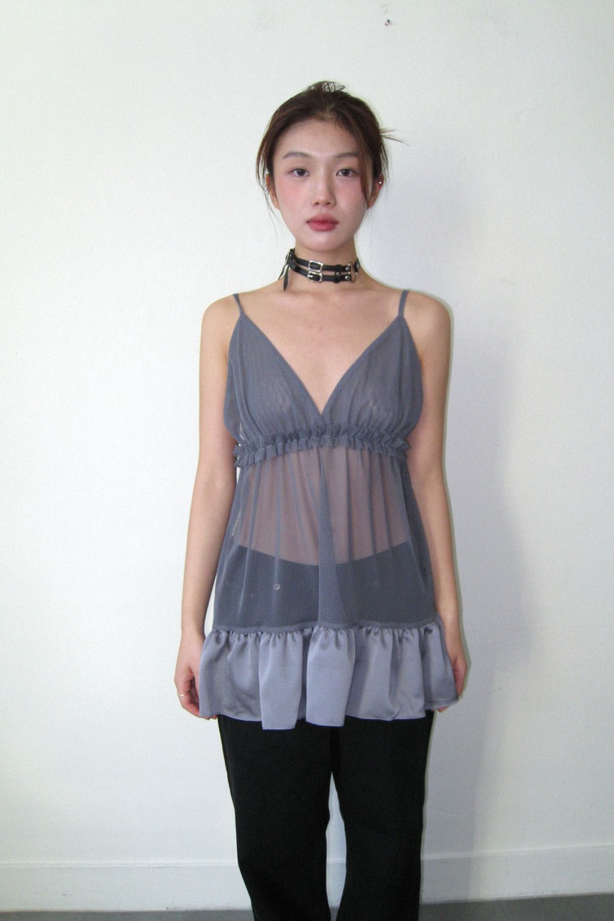 팁씨 wake shirring bustier (2color)