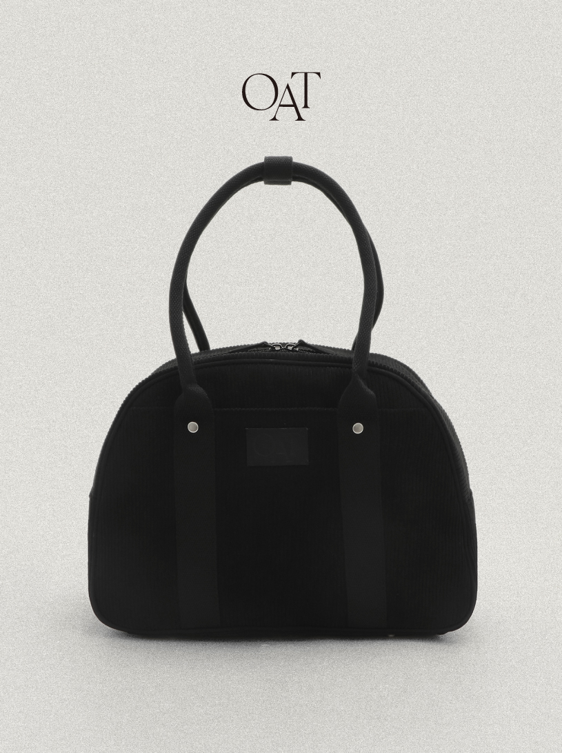 98도씨 [오늘출발][OAT] All Black Corduroy Bag - Black