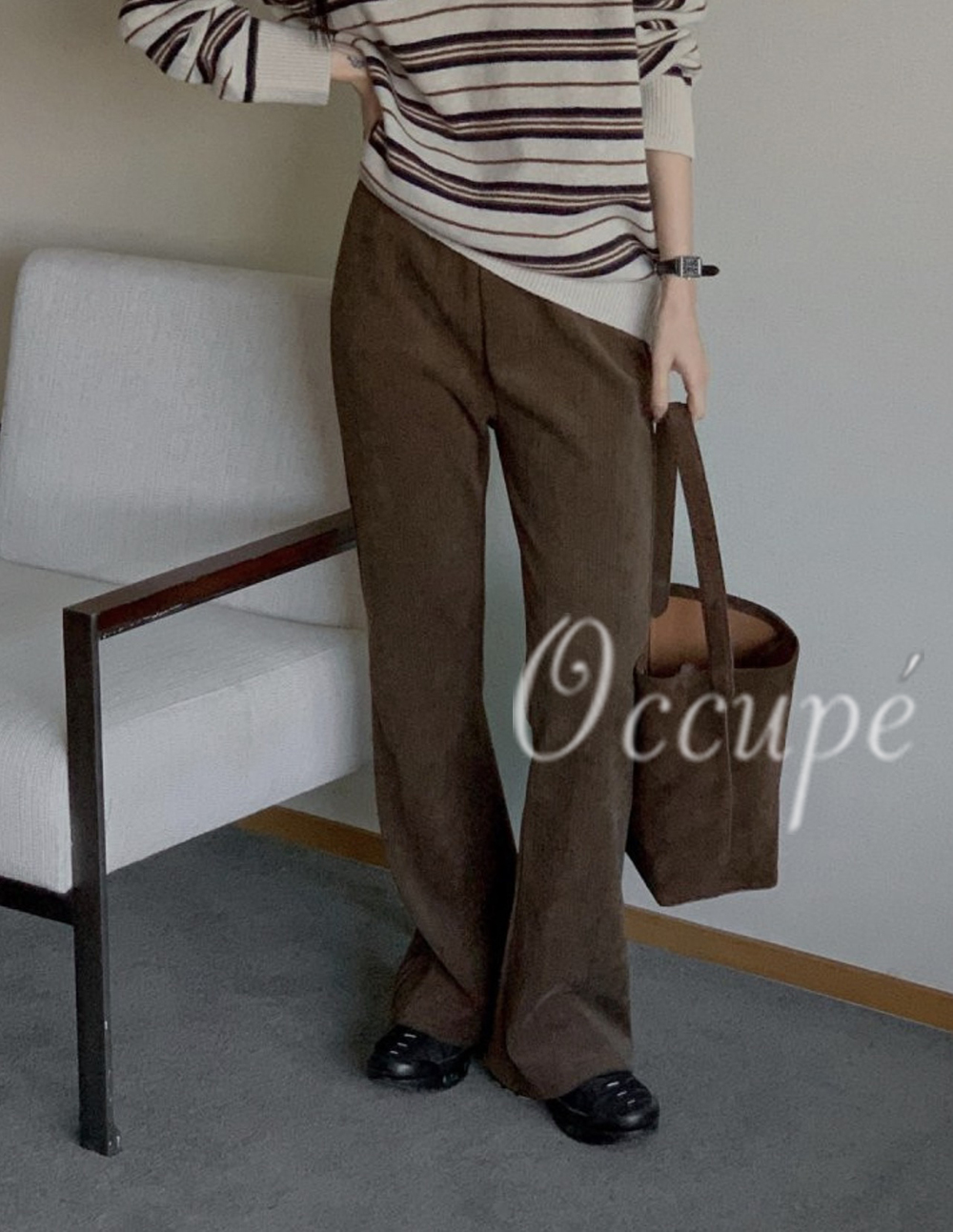 오큐페 리브레 매트 부츠컷 슬랙스 (2col) libre 밴딩팬츠