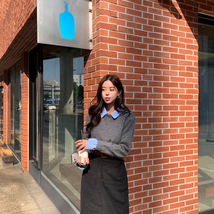 더무드 번셔츠 레이어 니트(NT)