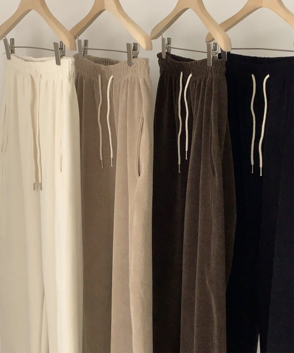 버나뎃 리브레 기모 골지 팬츠 (4col) libre