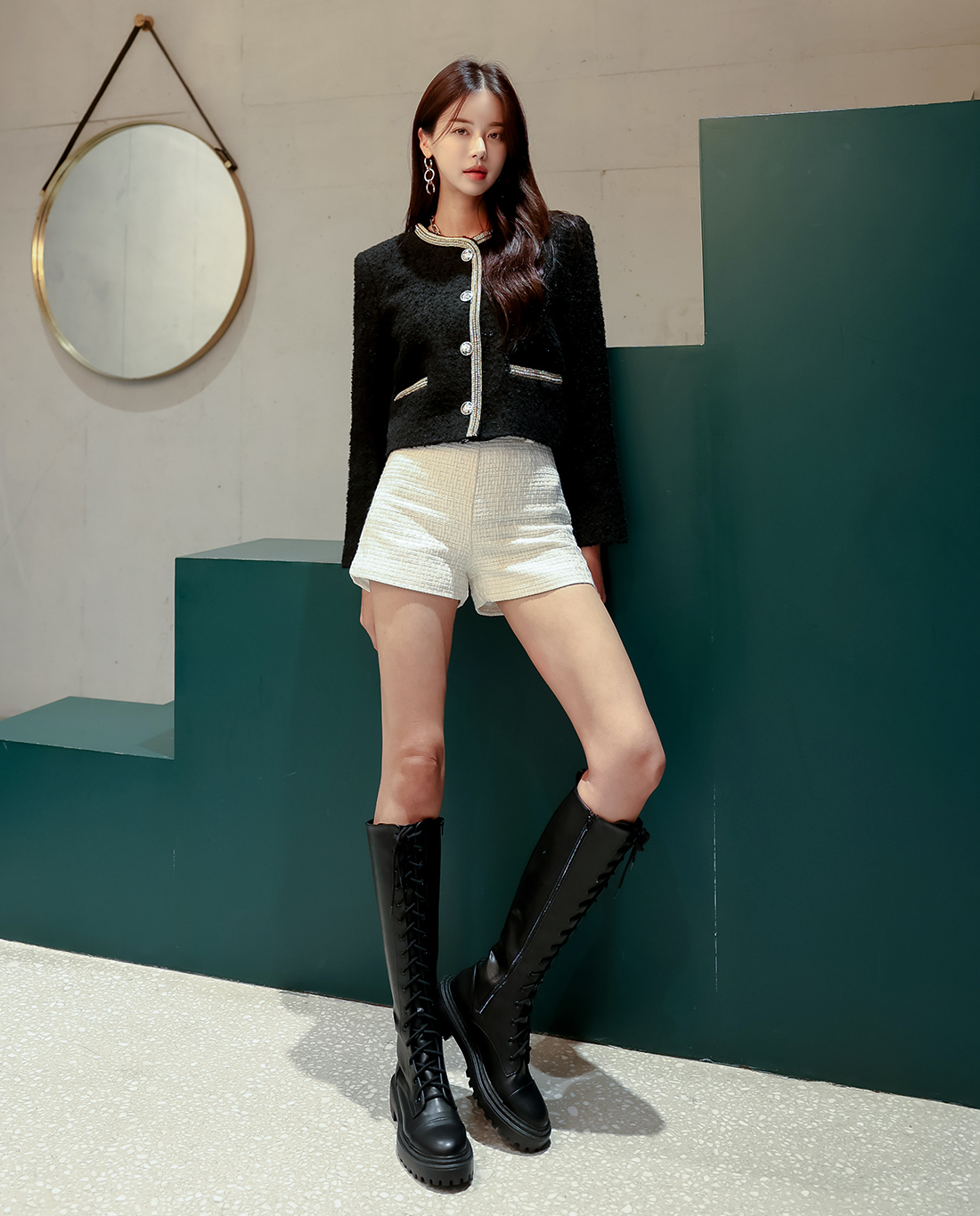 나인그랩 Loet 트위드 반바지 (2color,S.M)