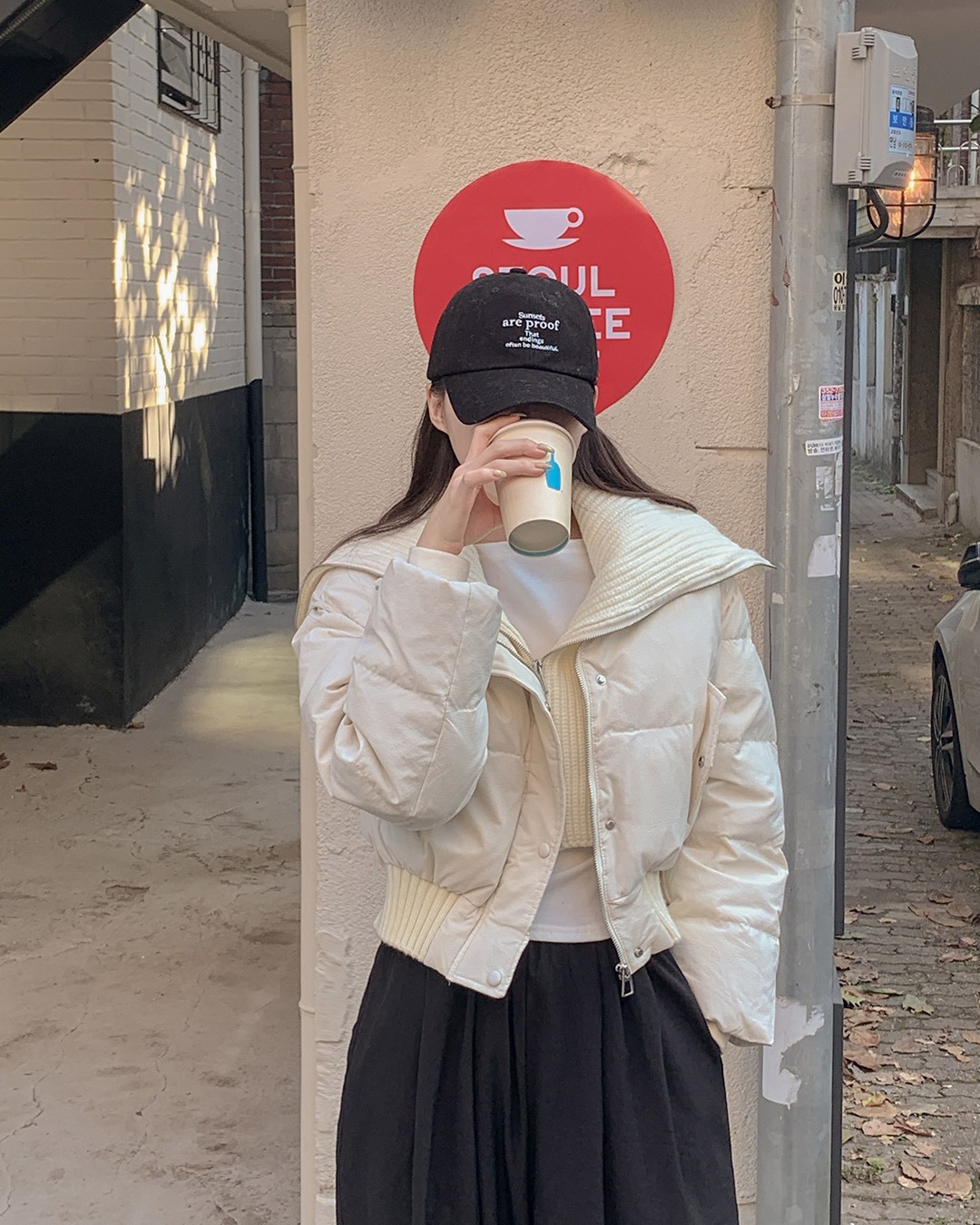 메이빈스 트윈 레이어드 숏 패딩겨울 한파 니트집업 니트레이어드 세일러카라 패딩추천 베이직패딩 겨울아우터 아우터추천 숏패딩점퍼