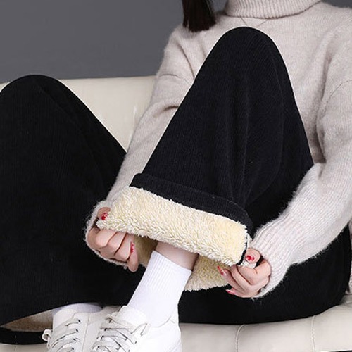 드레시백 키얼스틴 시즌3 융털 기모 코듀로이 골덴 슬랙스 스웻 팬츠 밴딩 빅사이즈 일자 긴바지 방한복 츄리닝 가을 겨울 데일리 루즈핏 운동복 바지 방한 트레이닝복 코디