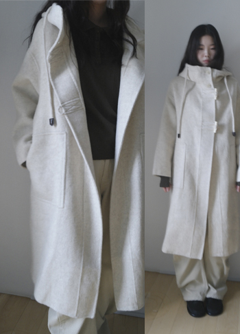 에프터먼데이 handmade duffel hood coat (2c)
