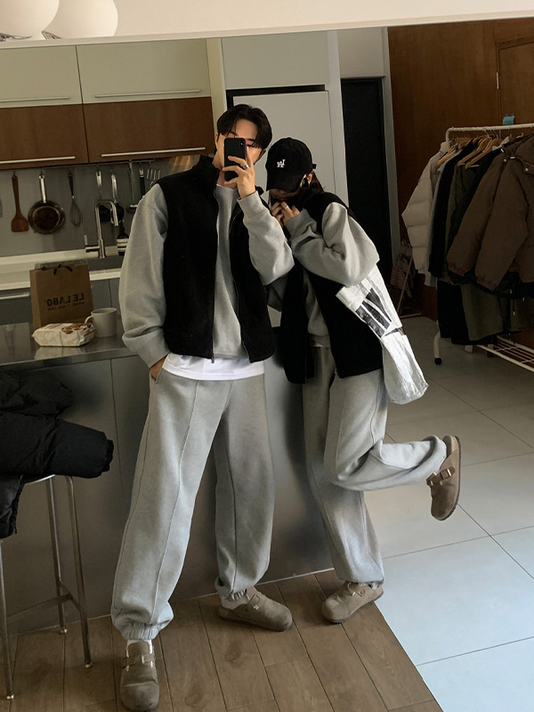 핀르 [남녀공용/7type] 레온 USA 기모 트레이닝 세트 / 5color