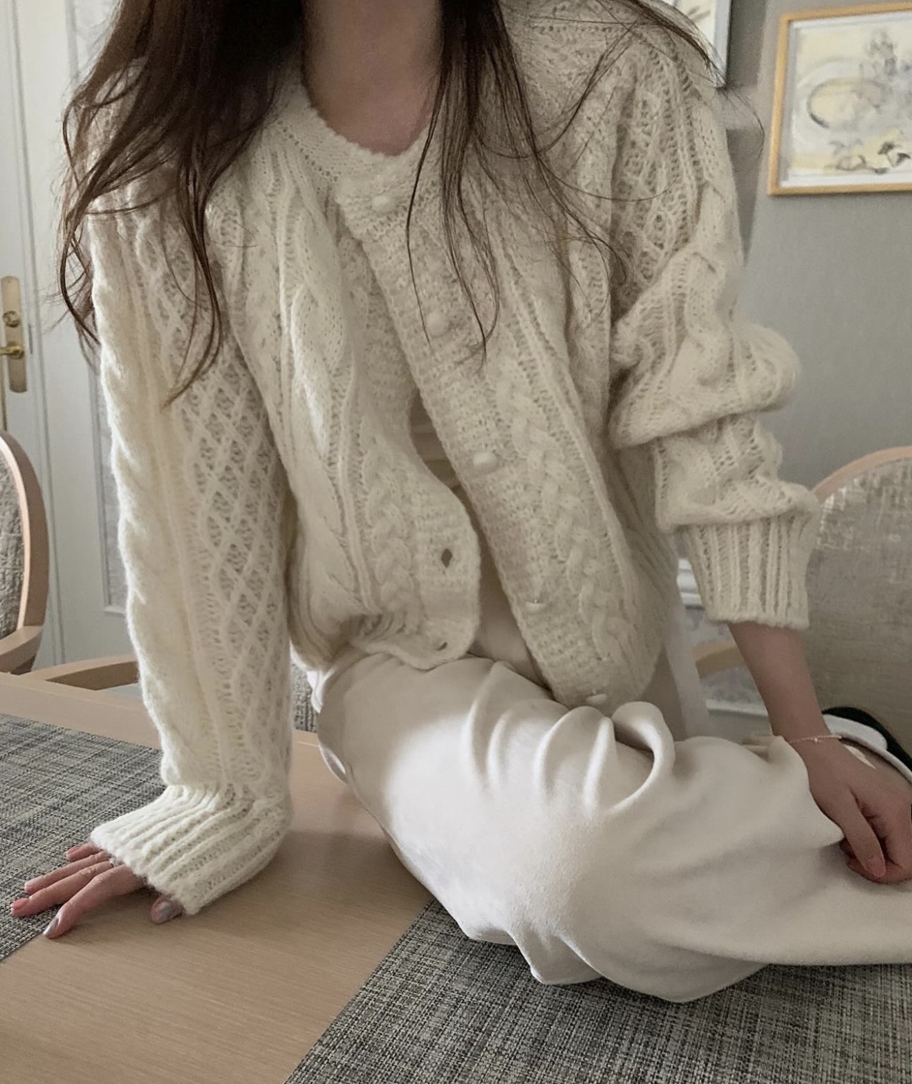 오큐페 [당일발송]pyt 프리티영띵 콩 꽈배기 가디건 (3col) 프영띵