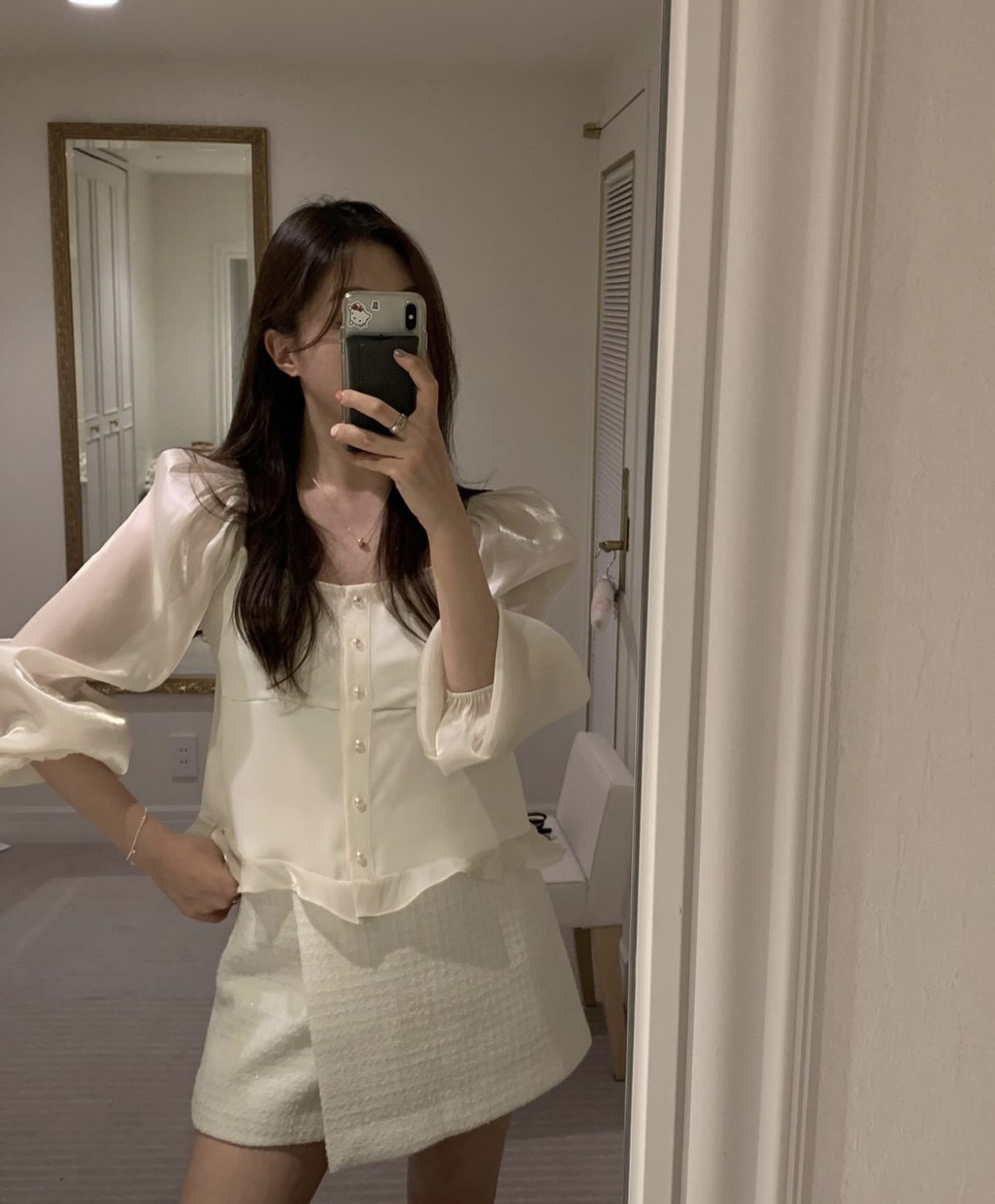 오큐페 [당일발송]pyt 프리티영띵 세이 블라우스 (3col) 프영띵 연말룩 실크