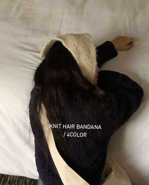 데일리마켓 knit hair bandana / 4color