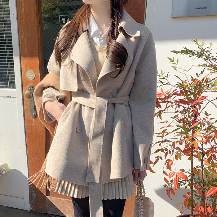 피오나 모리사 카라 하프 코트 a3413