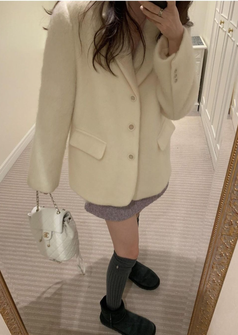 해피디너 pyt 울자켓 겨울 하프자켓 울50 프리티영띵 2col