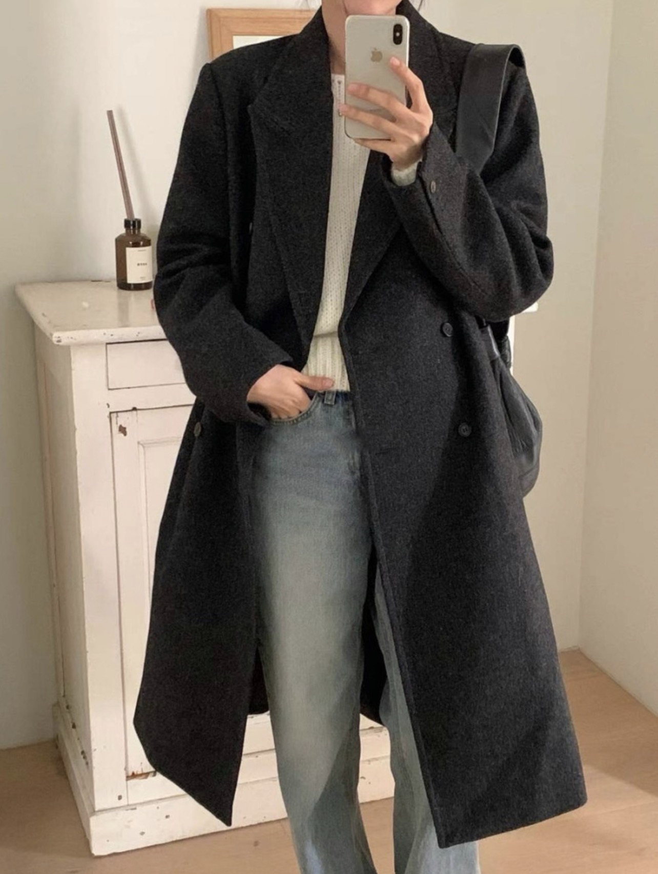 오큐페 이너프 버트너 더블 코트 (2col) inouf 울 롱코트