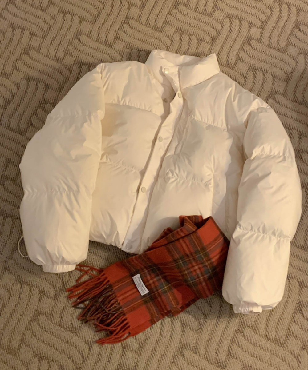 버나뎃 시그니처 모아이 숏 패딩 (5col) signature