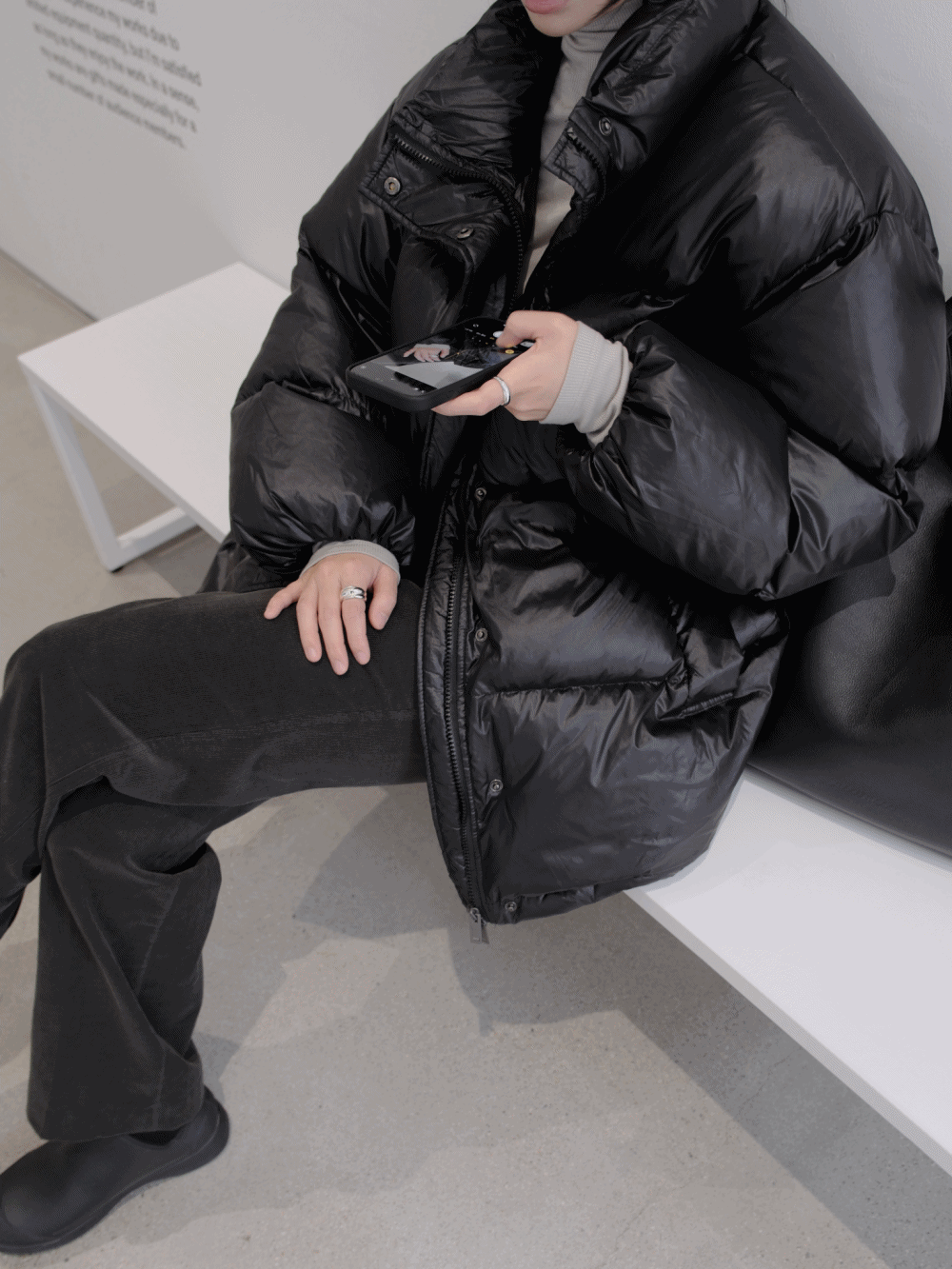 하우투러브미 마하 덕다운 하프 패딩_Maha padding