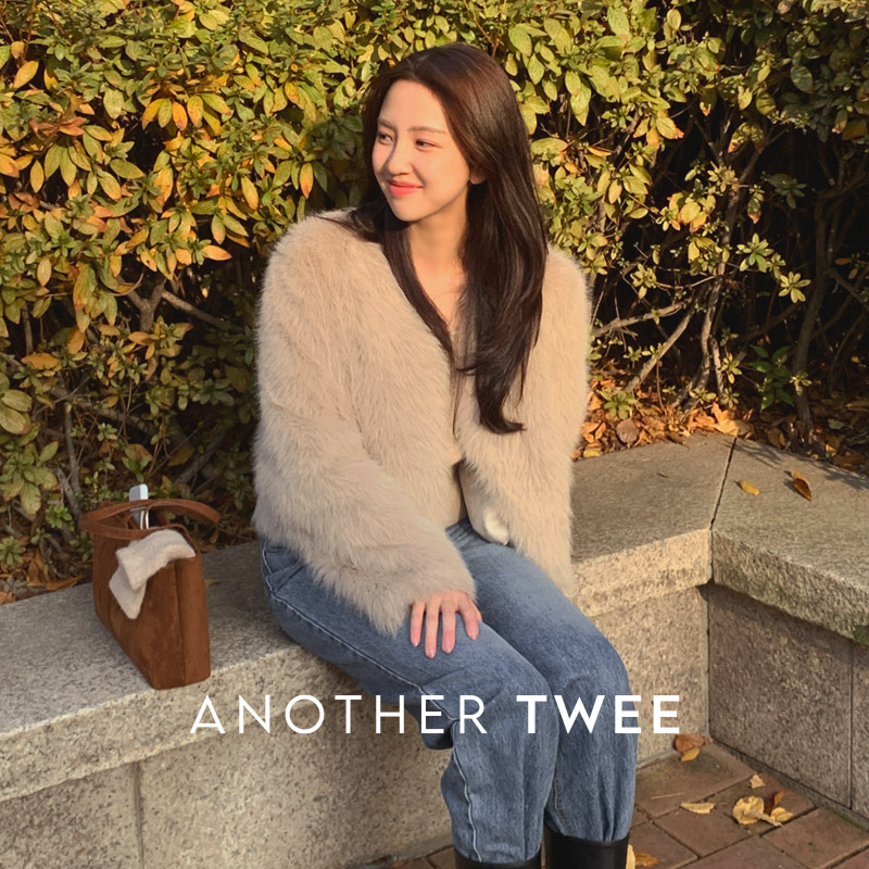 어나더트위 퍼자켓 오늘출발베이지 제외🚀제작 Tjk0431 보나린 소프트 퍼 브이넥 자켓퍼자켓퍼점퍼크롭자켓크롭점퍼겨울점퍼겨울자켓