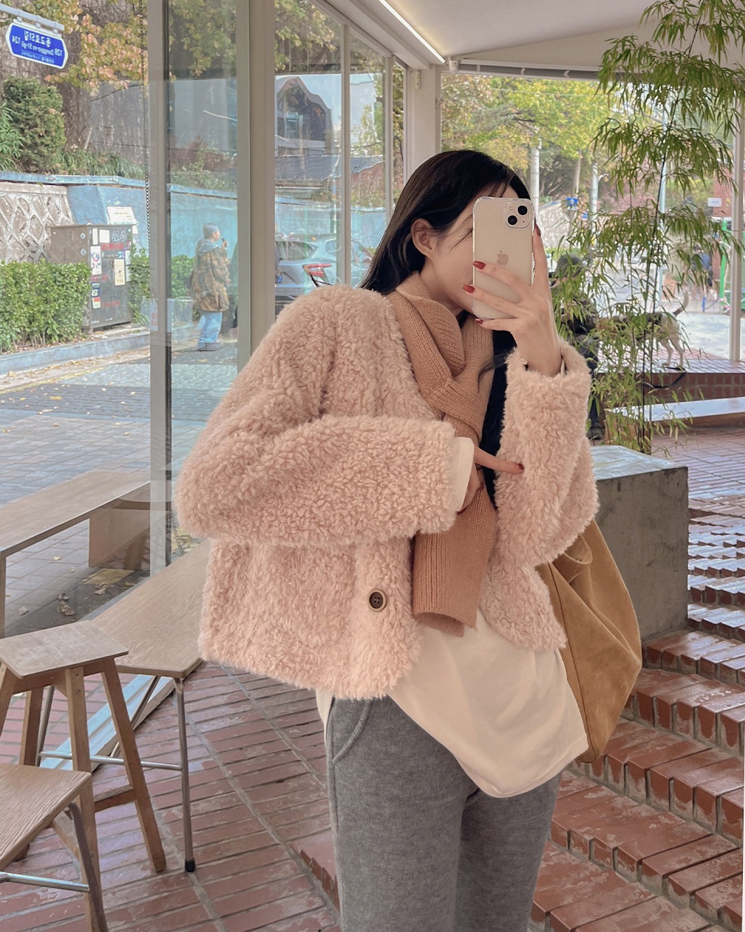 메이빈스 모핀 뽀글이 자켓and머플러set겨울 겨울아우터 겨울패딩 겨울점퍼 후리스 후리스점퍼 뽀글이점퍼 목도리 목도리세트 양털 데일리 겨울신상 한파템 데일리룩 마실룩 꾸안꾸