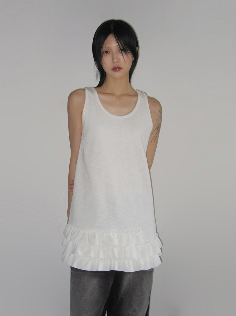 아케 STEP LAYERED SLEEVELESS OPS (3color!)