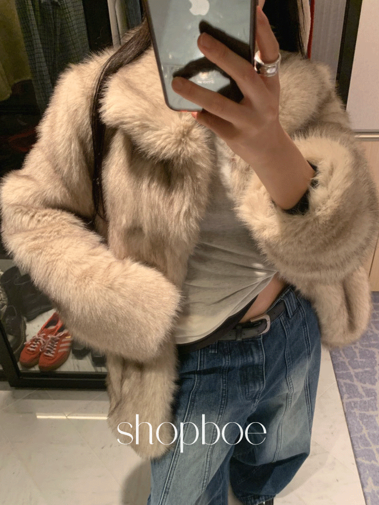 샵보애 formal 포멀 하프 폭스퍼 페이크퍼 자켓 jk (2col)