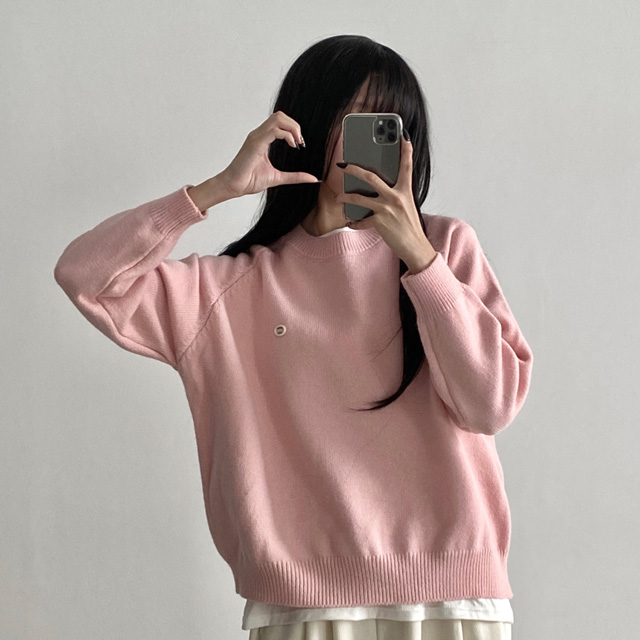 라이니 폭닥 귀염 오버핏 펜던트 니트 to-2421c