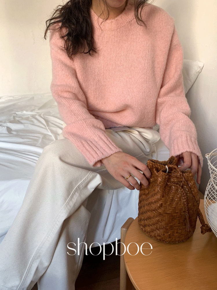 샵보애 deondo 드온도 파운드 울 라운드 니트 nt (4col)