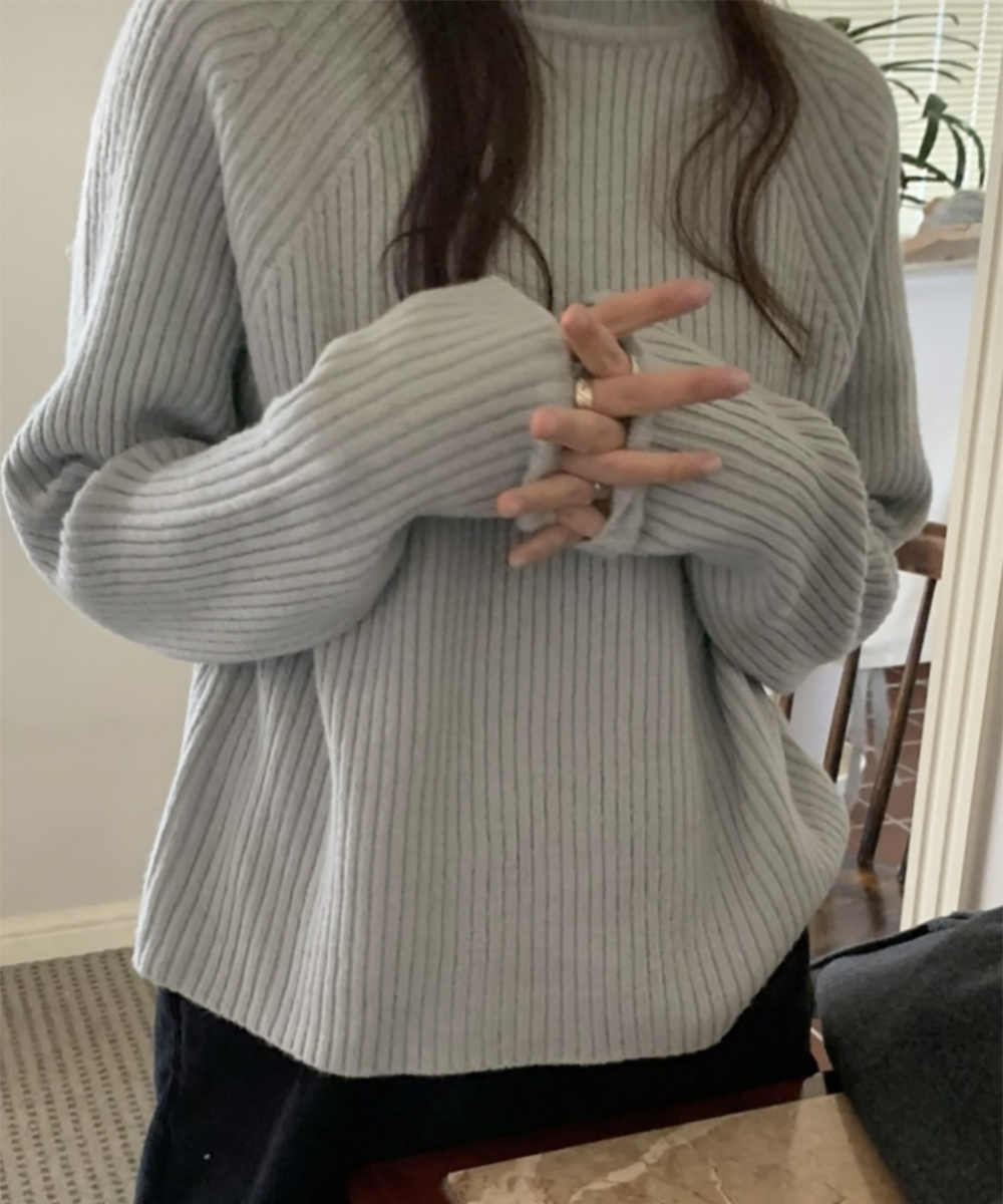 버나뎃 [당일 그레이]Pyt 포지타 폴라 니트 (3col) 프영띵 프리티영띵