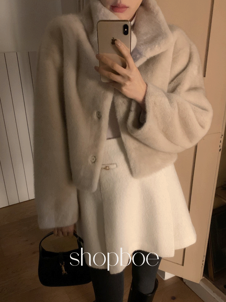 샵보애 ouir 위어 포그 퍼 카라 자켓 jk (2col)