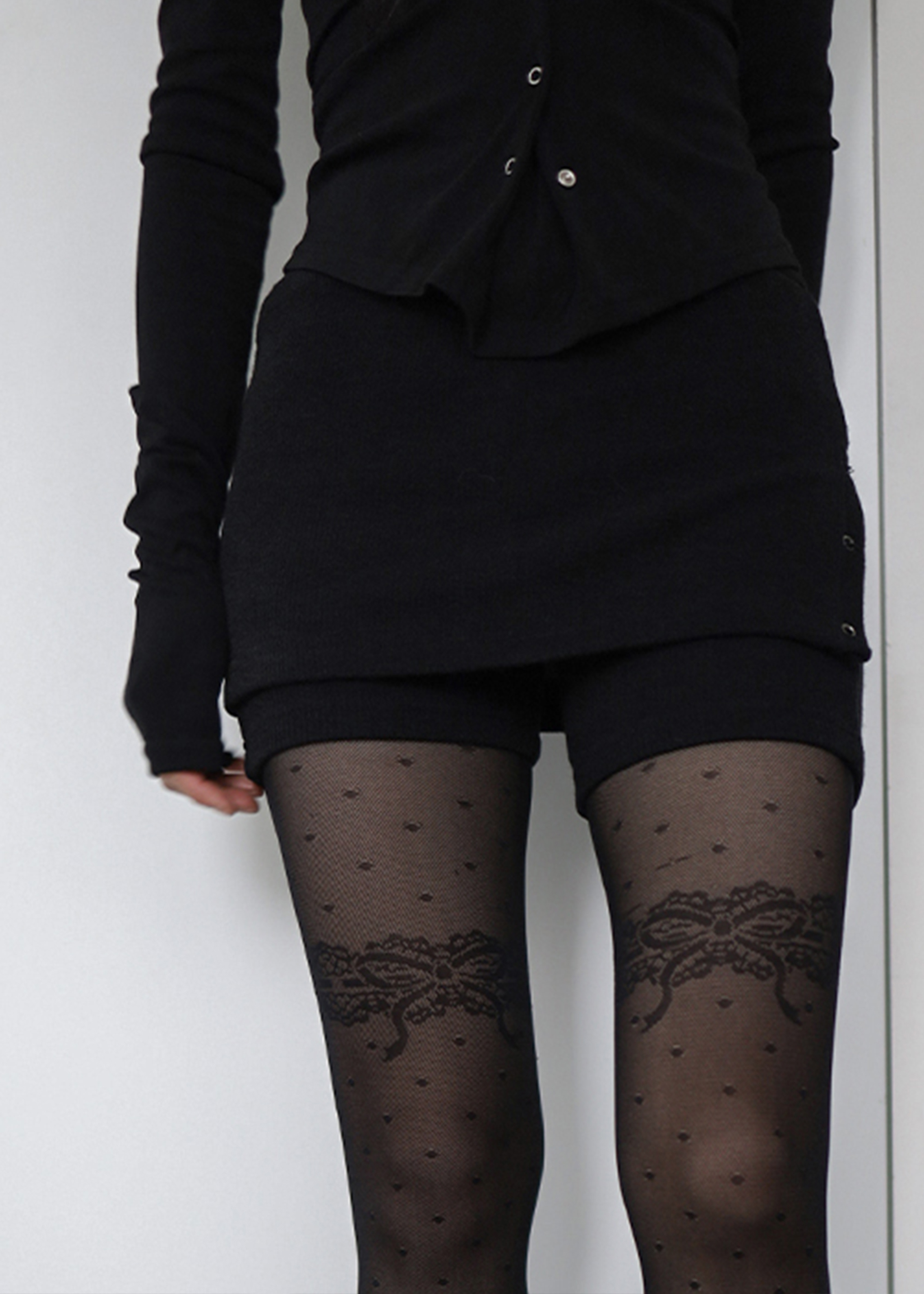 소우노 ribbed snap short pants