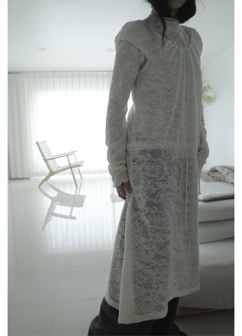 에프터먼데이 jacquard puff dress (2c)