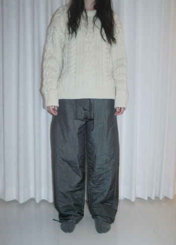 에프터먼데이 semi-wide padding pants (2c)