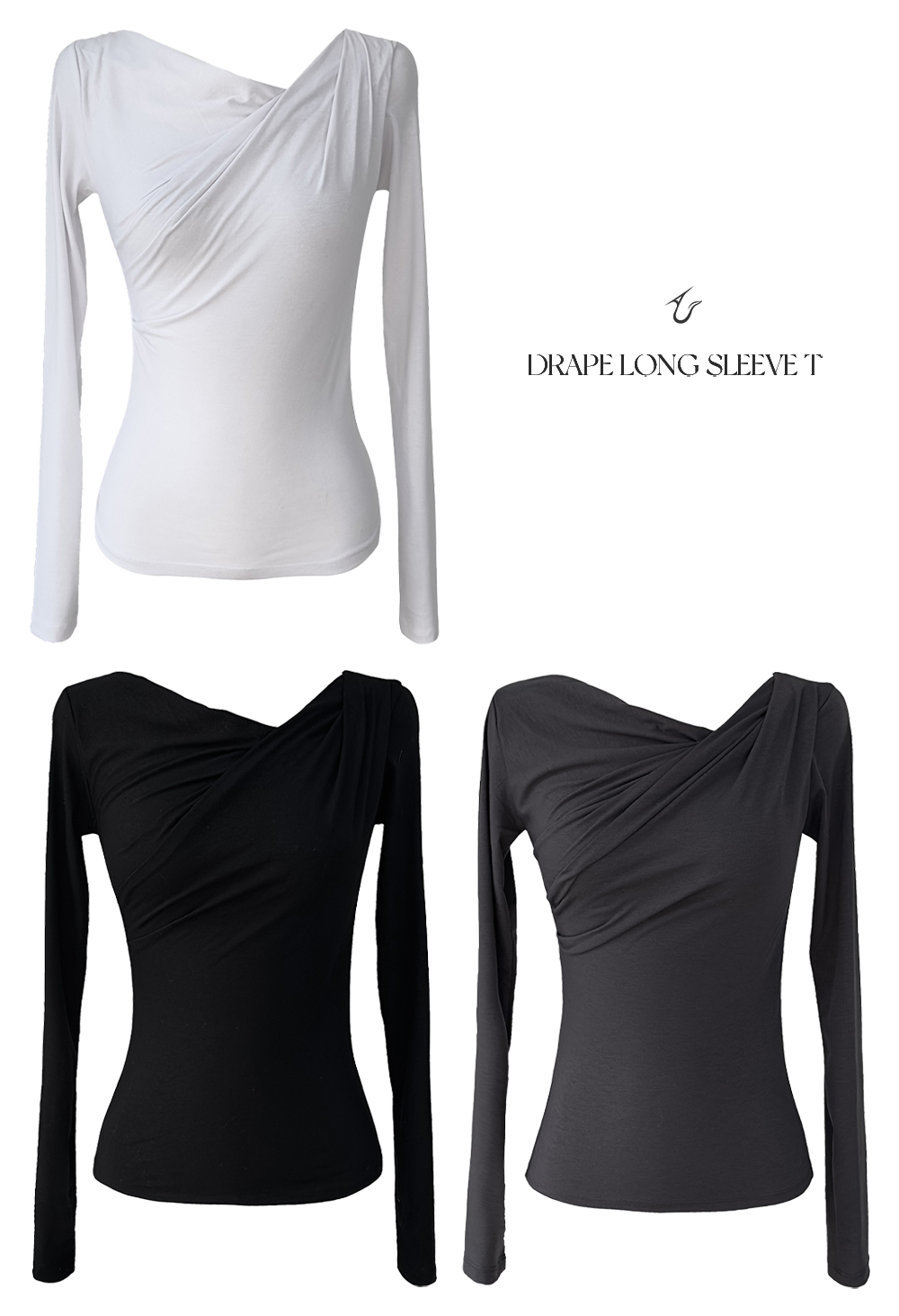 어반유니크 [3COLOR / 긴팔버전] drape long sleeve T
