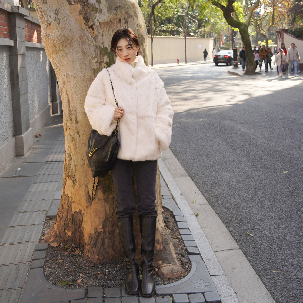 그레이시크 [GC MADE] 모즈하이넥퍼자켓(토끼털100%)