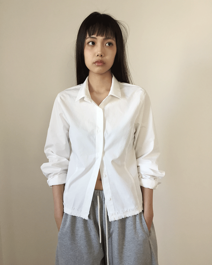 더기 [MD추천]프레피 레이스 셔츠 (2color)