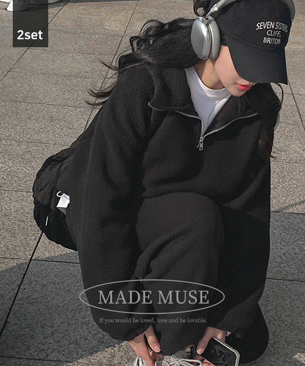 럽뮤즈 [ ️2set 짱따뜻ෆ] 후끈 후리스 아노락세트 Set