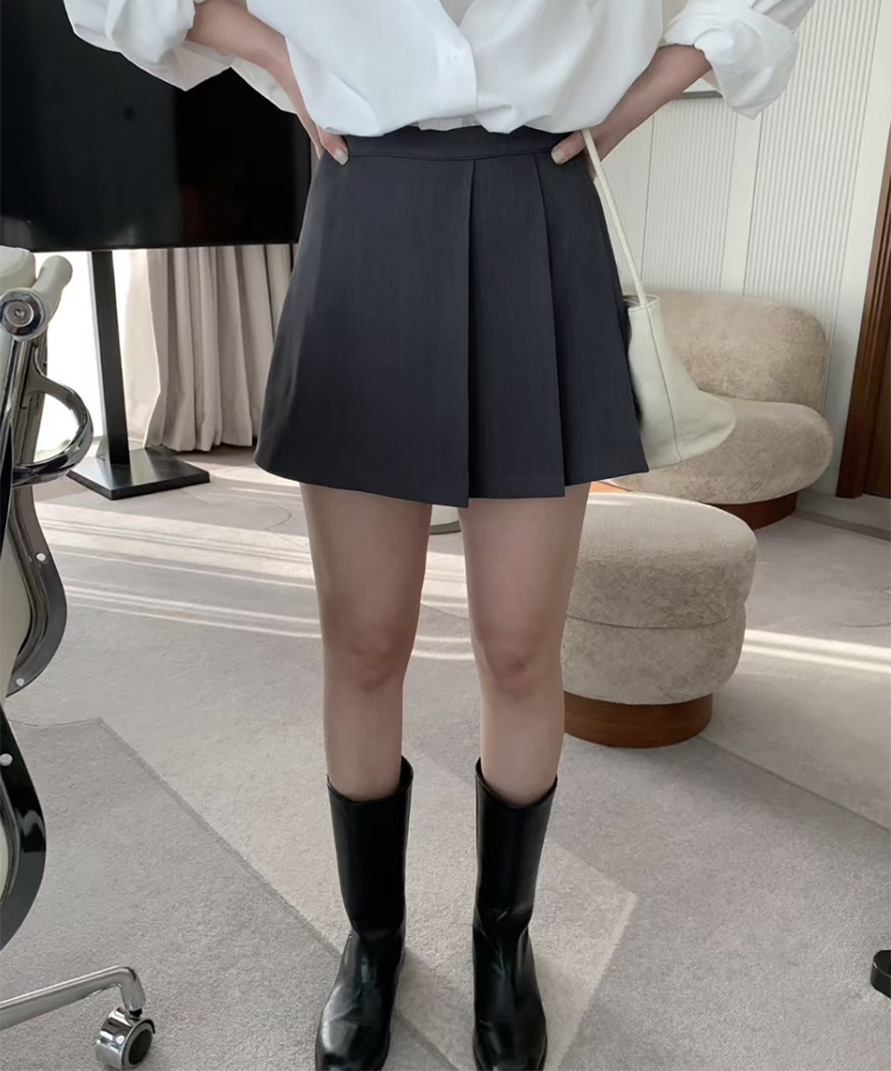 버나뎃 멜라운지 핀턱 스커트 (2col) mellounge