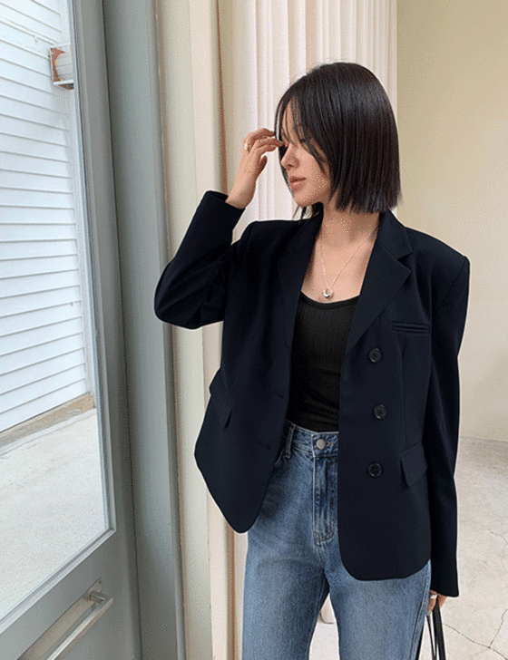 라이크유 스위니 데일리 세미크롭 자켓 (JK) - 3color