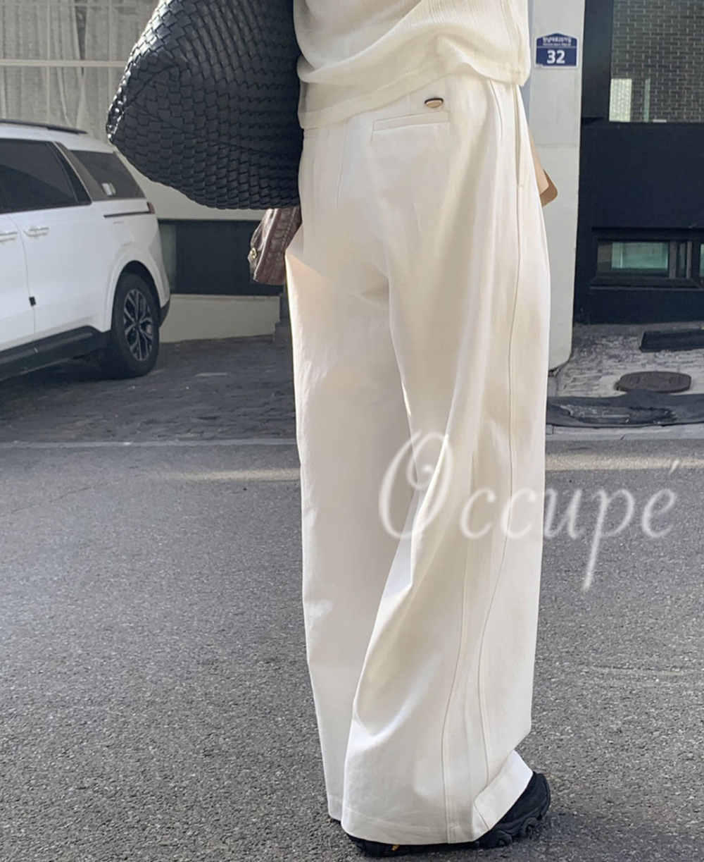 오큐페 아잉 모모 팬츠 (4col) areing 와이드 면바지