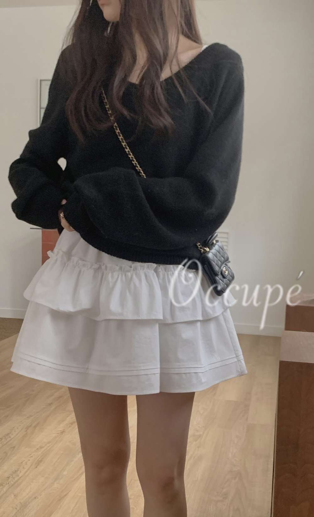 오큐페 미엘 케냐 스커트 (2col) miel 프릴 미니스커트