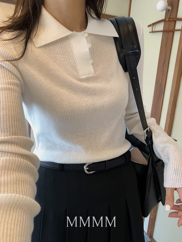 젬마월드 MMMM #단독주문/당일발송스무스 울실크 카라니트[size:1,2]