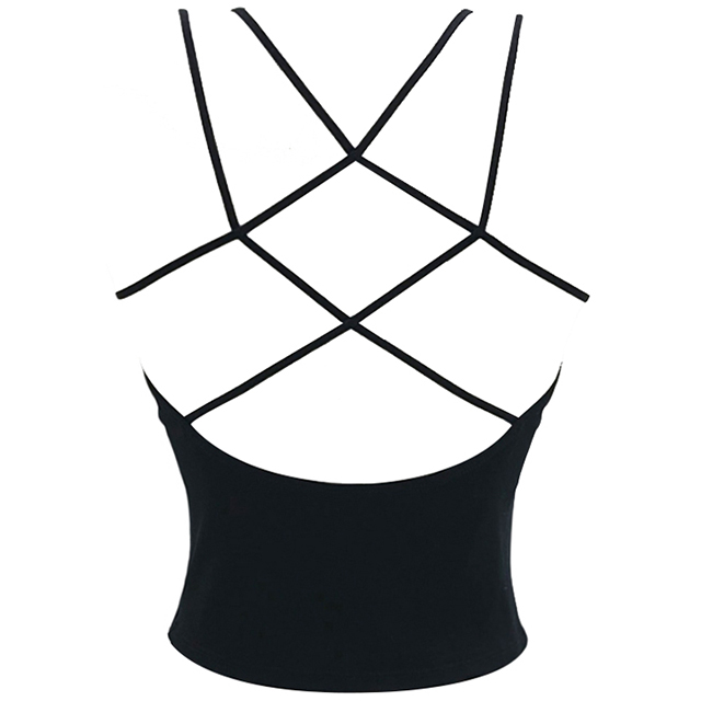 룸제이 캡내장 반전뒷태몸매보정힙한유니크빈티지y2k레이어드이너뒤트임뒷트임백트임백스트랩포인트 릴로 슬림핏 브라 패드 스판 유넥 스트랩 백리스 크롭