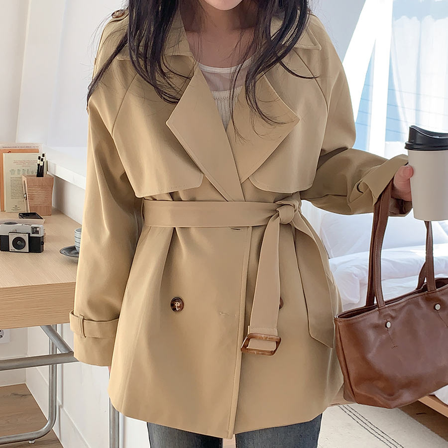 아더먼데이 숏트렌치🤎간절기룩 숏트렌치 벨트 하프코트 간절기룩 봄신상 봄자켓 바바리 여자봄자켓 트렌치자켓 미니트렌치코트 하프코트 가을신상 가울코트 봄하객룩